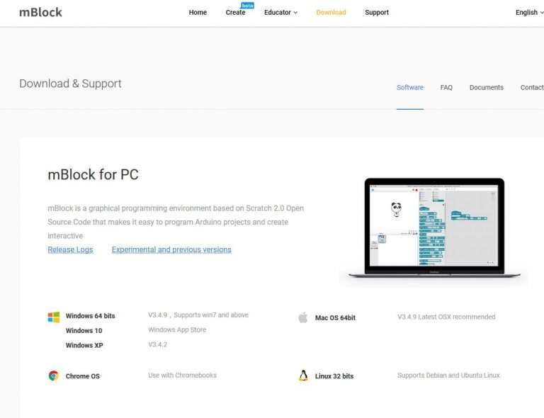 Introducción a mBlock instalación y primeros pasos – Cerebrito Pérez